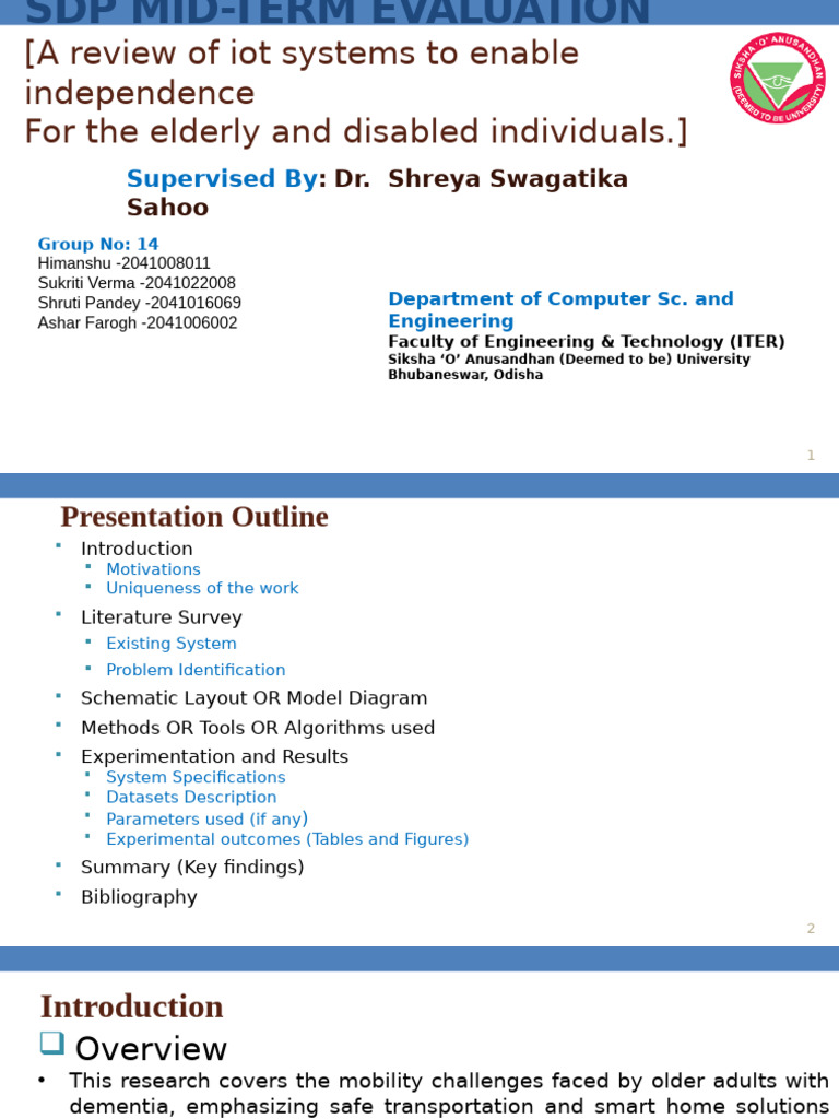 (Template) Mid-Term SDP Evaluation PPT New | PDF | Internet Of Things | Wearable Technology