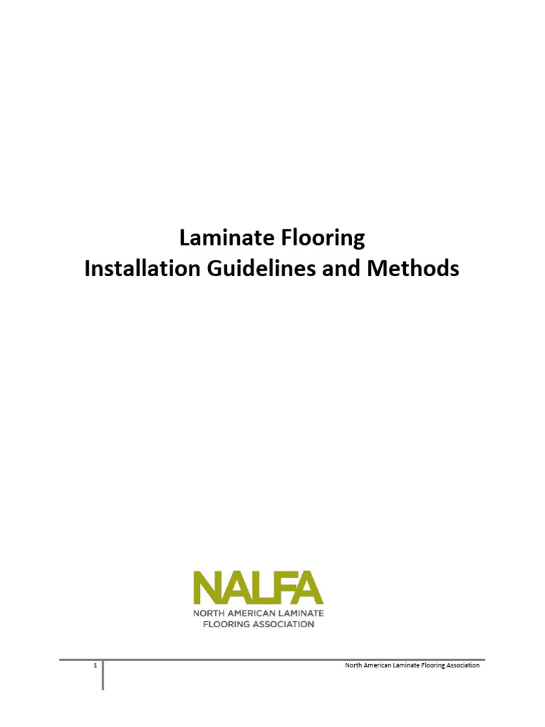 NALFA Laminate Flooring Installation Guide | PDF | Basement | Stairs