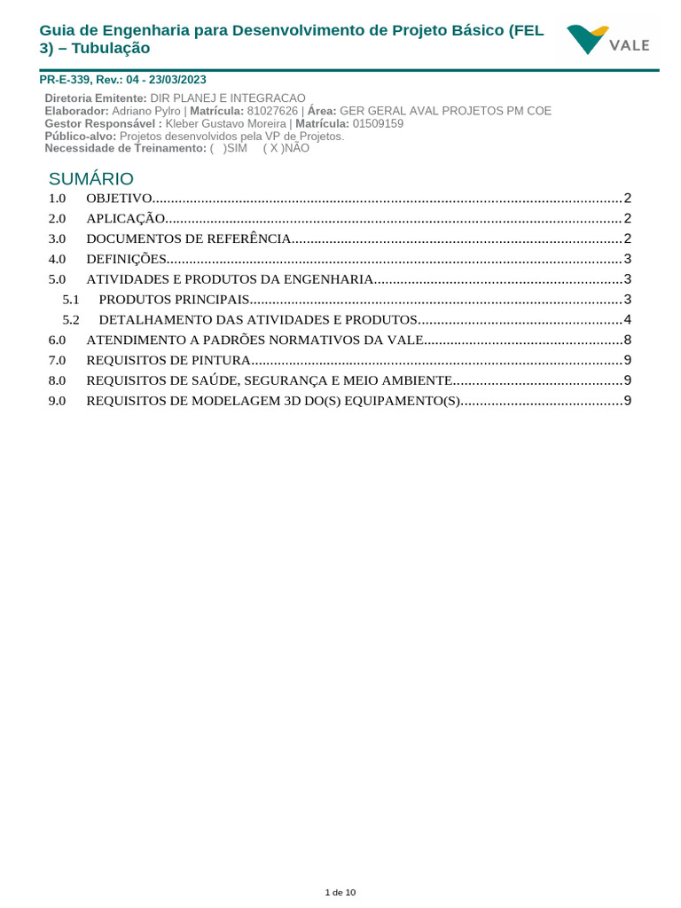 PR-E-339 - 00 - PR-E-339 Guia Projeto Basico (FEL3) Tubulacao Rev 04 ...