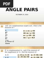 Angle Relationships Worksheet | PDF