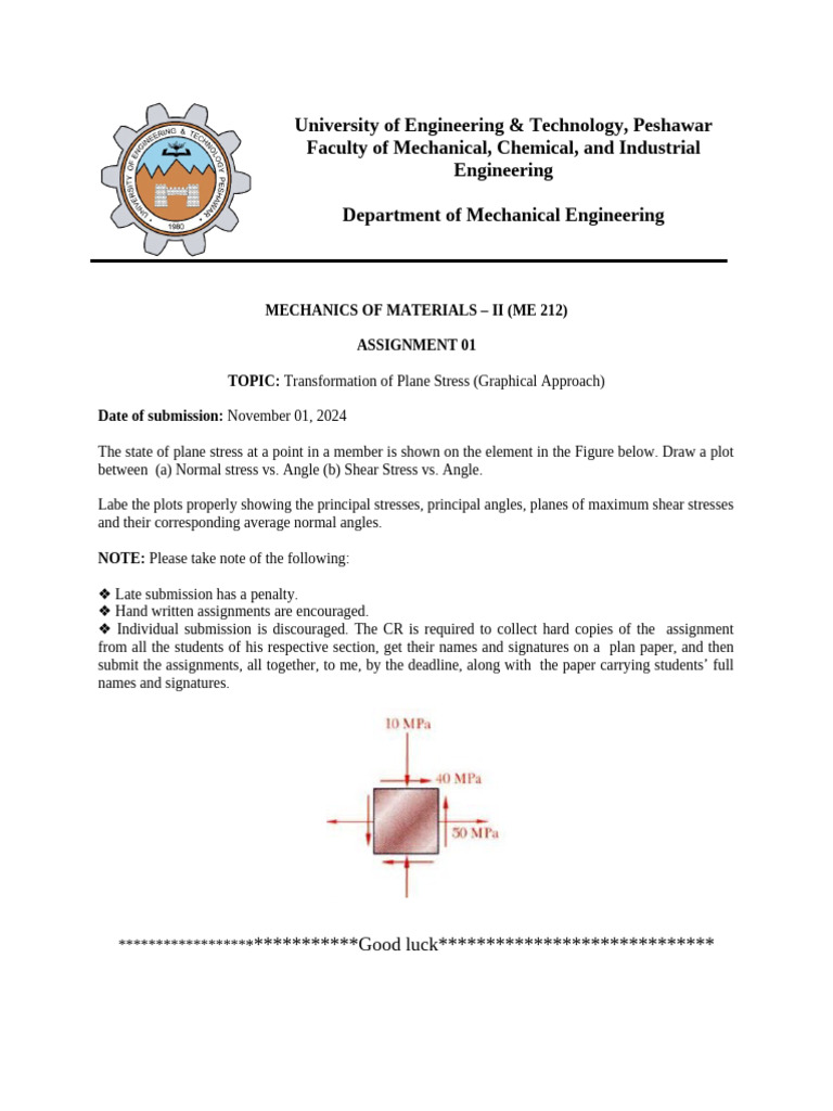 MoM II Assign 01 | PDF