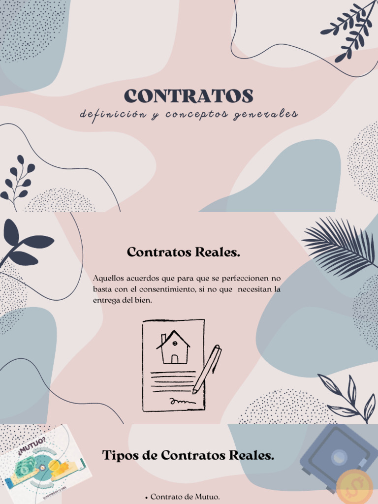 Tipos de Contratos Reales y No Solemnes | PDF