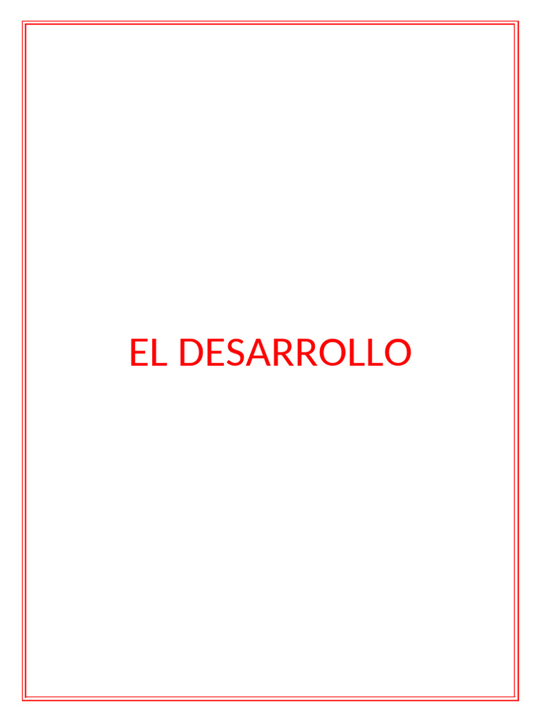El Dessarrollo | PDF