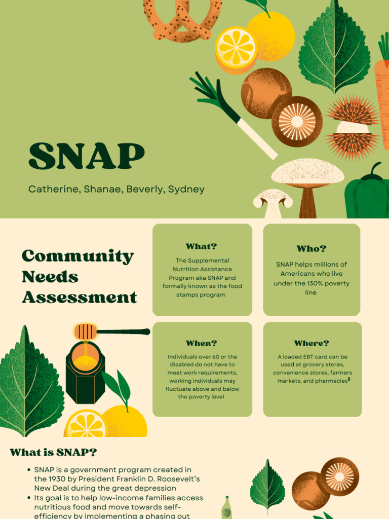 SNAP Presentation | PDF | Supplemental Nutrition Assistance Program ...