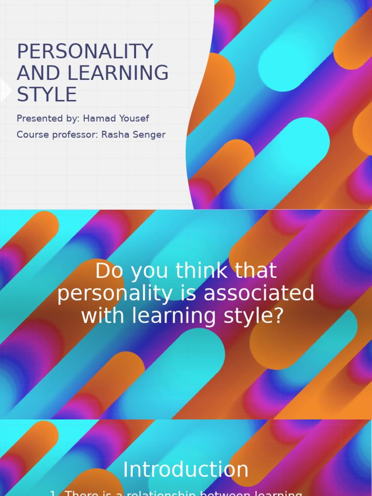 Personality and Learning Style | PDF | Learning | Second Language ...