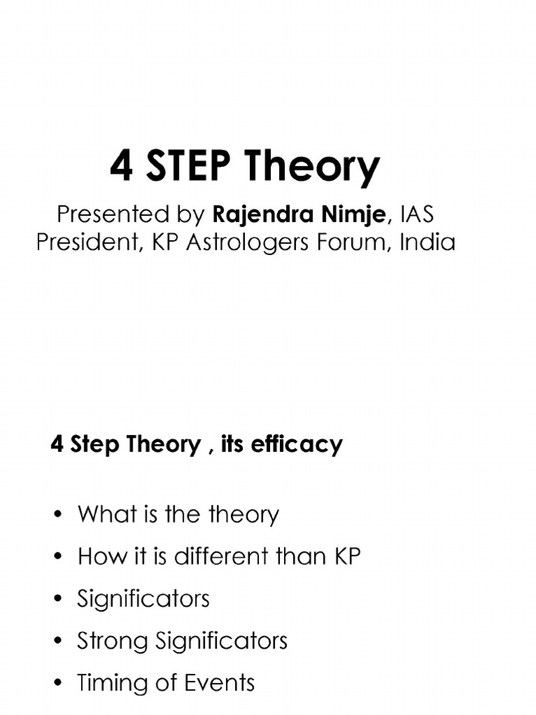 KP 4 STEP Theory - Beginners | PDF | Hindu Astrology | New Age Practices