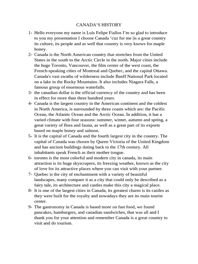 CANADA History | PDF | Social Science | Travel