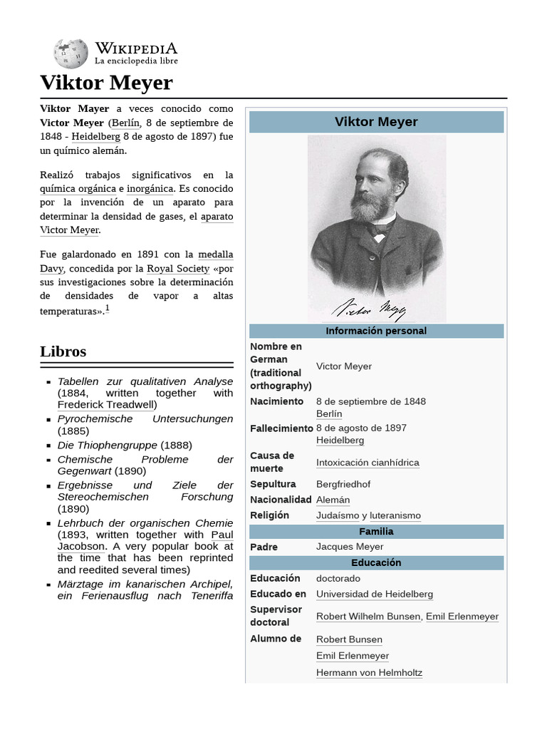 Viktor Meyer | PDF
