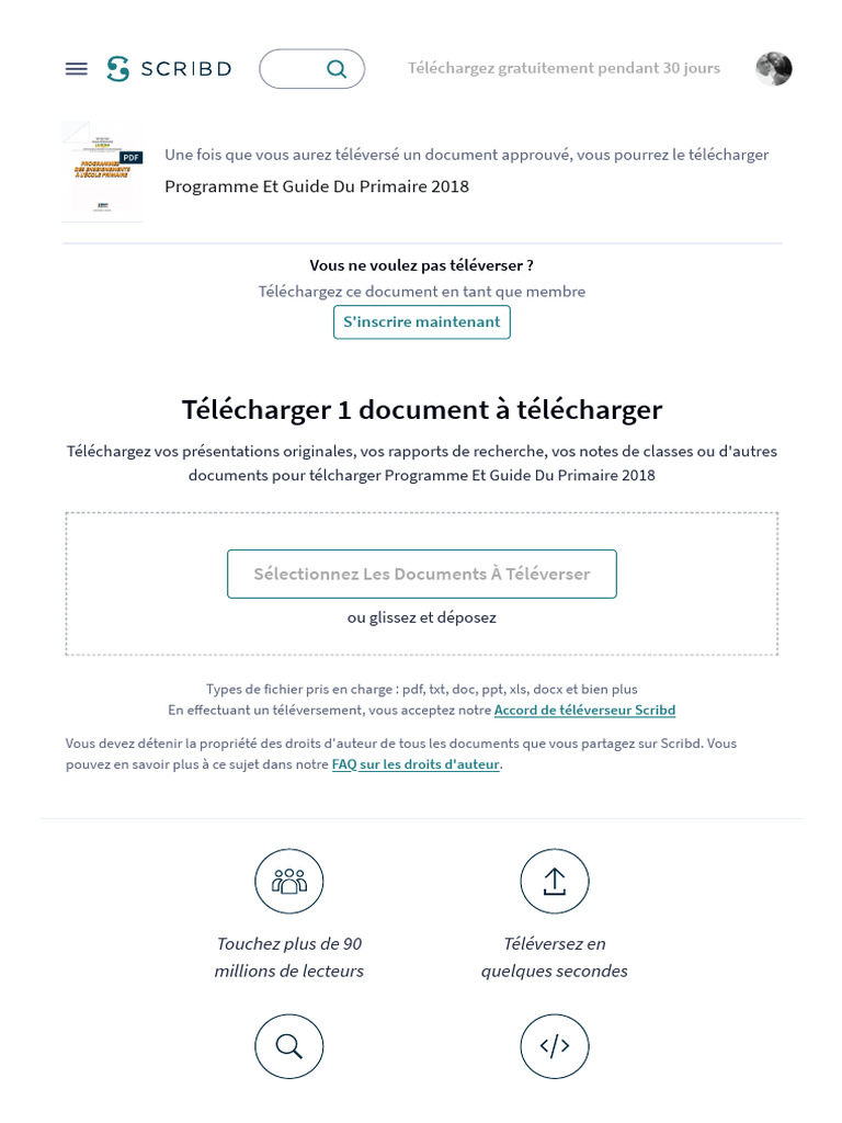 Téléverser Un Document - Scribd | PDF | Cyberespace | Informatique