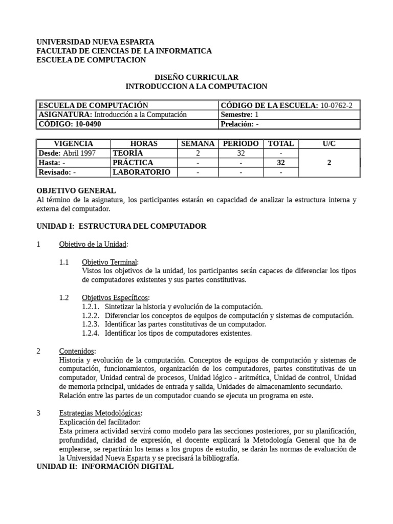 0490 Introduccion A La Computacion | PDF | Programa de computadora ...