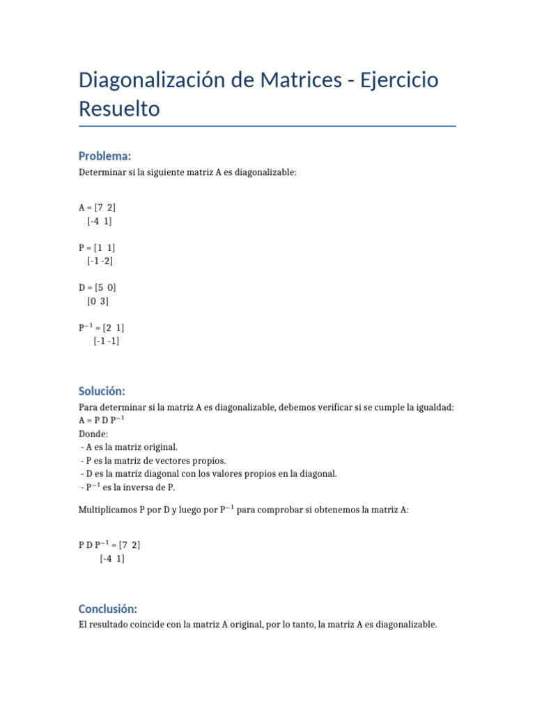 Diagonalizacion de Matrices | PDF | Métodos y materiales de enseñanza | Ciencia y matemáticas