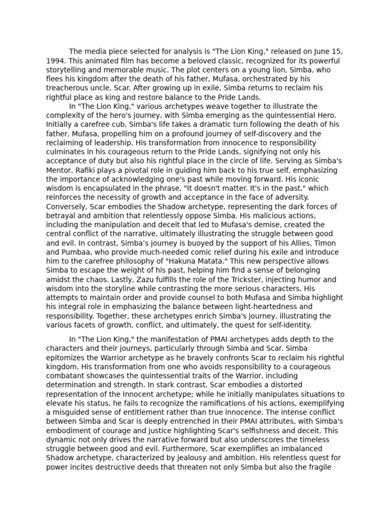 Archetype Essay | PDF