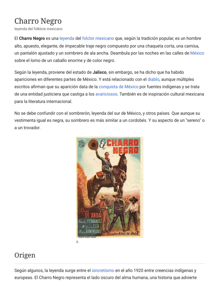 Charro Negro | PDF | México