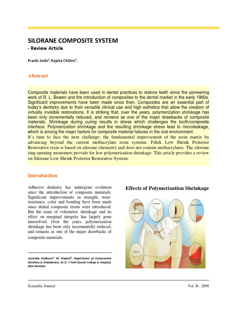 Silorane Compzt | PDF | Dental Composite | Chemistry