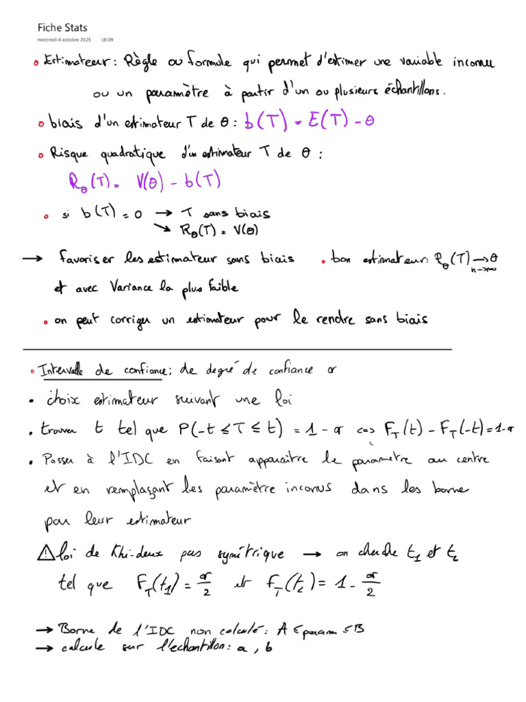 Fiche Statistique Level Ingenieur | PDF