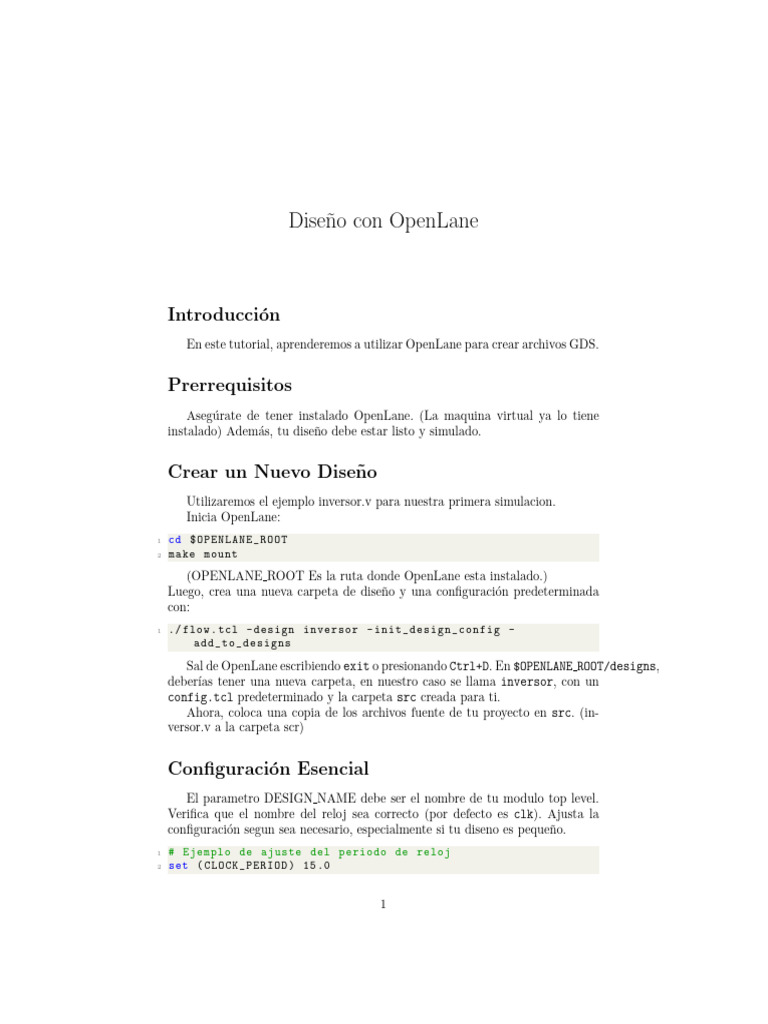 Tutorial OpenLane: Diseño GDS Eficiente | PDF | Ciencias de la Computación | Informática