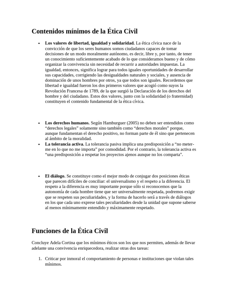 Ética Civil | PDF | Tolerancia | Moralidad