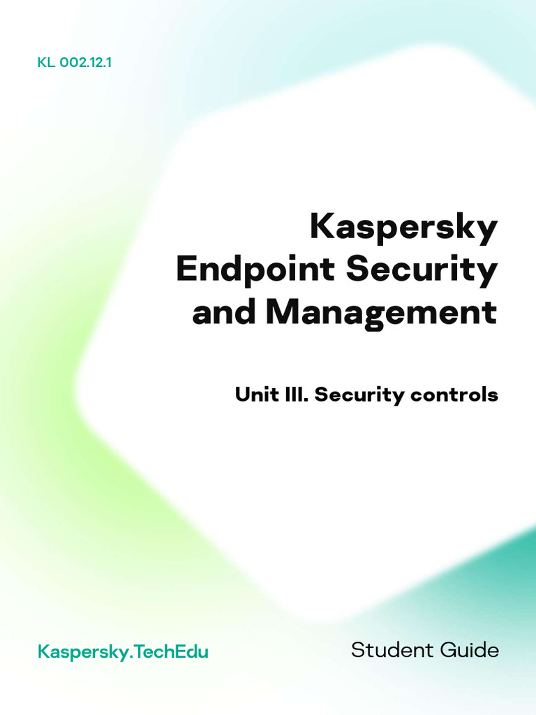 Kaspersky Endpoint Security Controls Guide | PDF | Windows Registry | Computer File