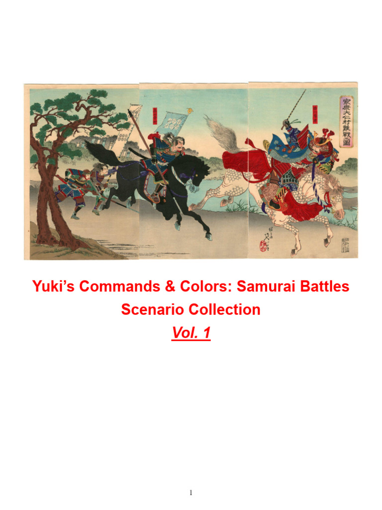 Yuki's Commands & Colors Samurai Battles Scenarios Vol. 1 | PDF ...