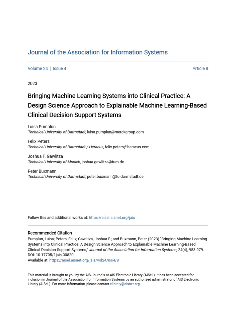 Clinical Practice | PDF | Machine Learning | Usability