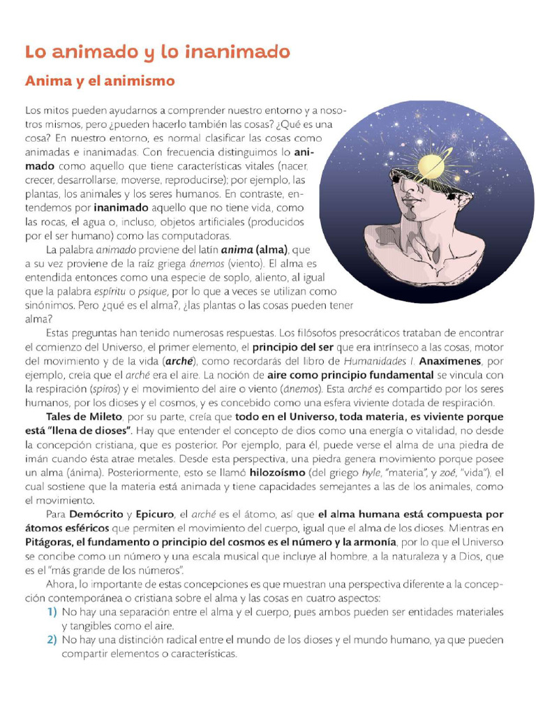 Lo Animado y Lo Inanimado | PDF