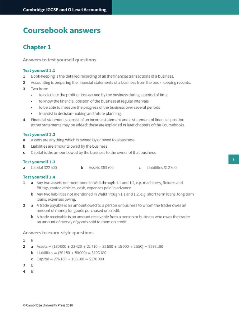 Accounting Answers | PDF