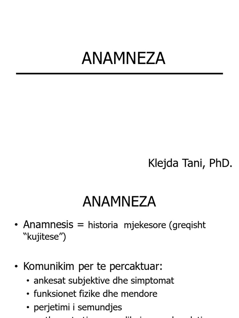 Anamneza | PDF