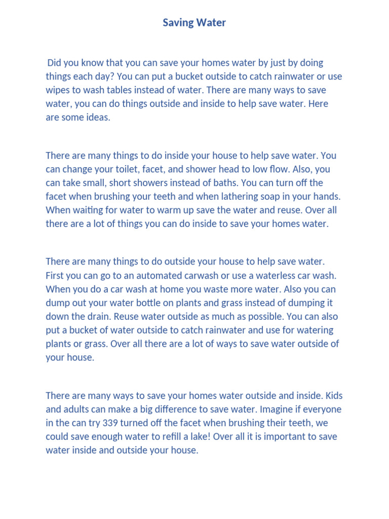 Effective Water-Saving Tips | PDF