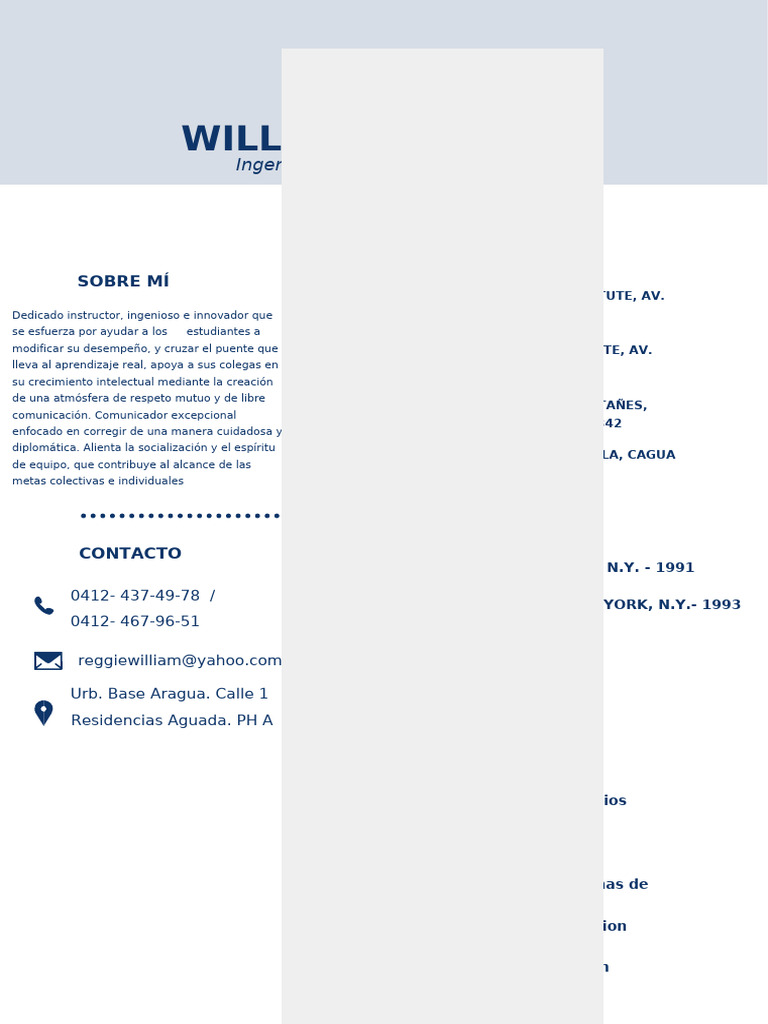 Curriculum William Frontado | PDF | Informática | Aprendizaje