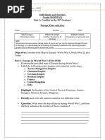 Central and Allied Powers of WW1: Interactive Map Worksheet | PDF