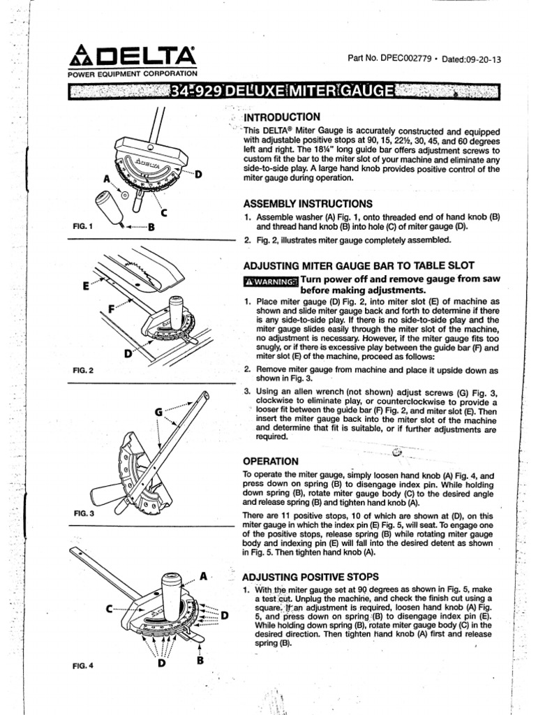 Delta - Miter Gauge | PDF