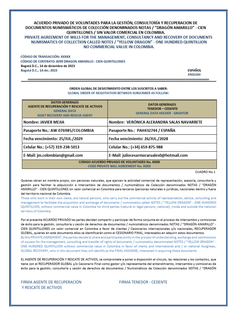 8399 Notas Dragón Amarillo - Cien Quintillones - Verónica Alexandra ...
