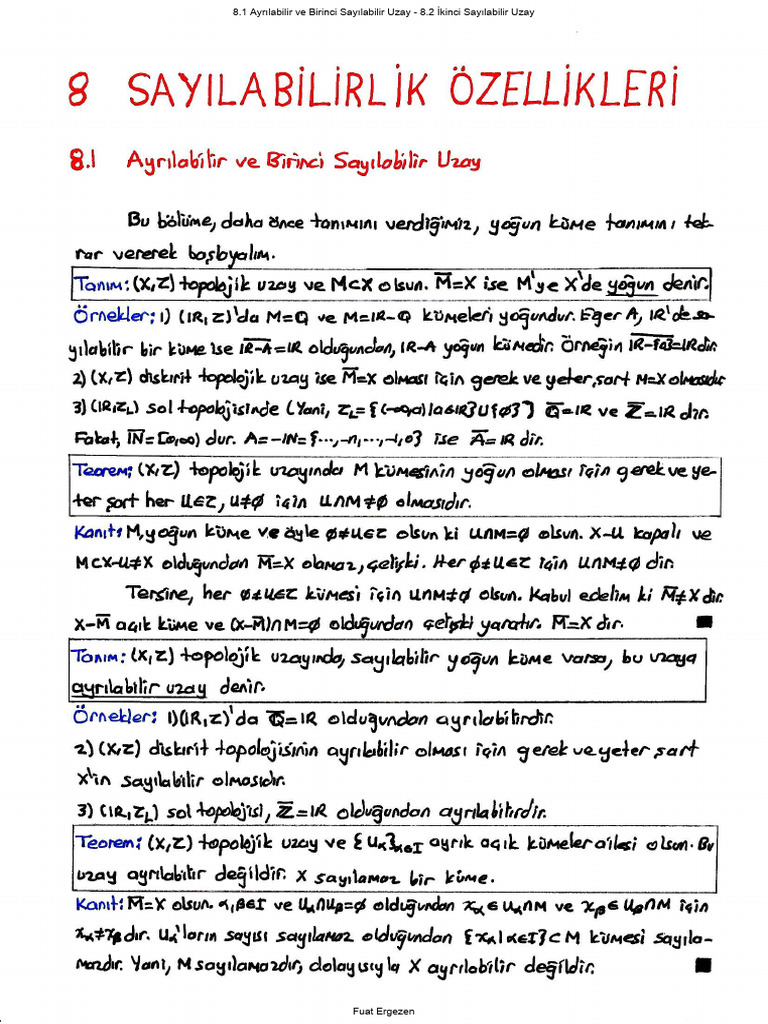 T Sayilabilirlik Ozellikleri | PDF