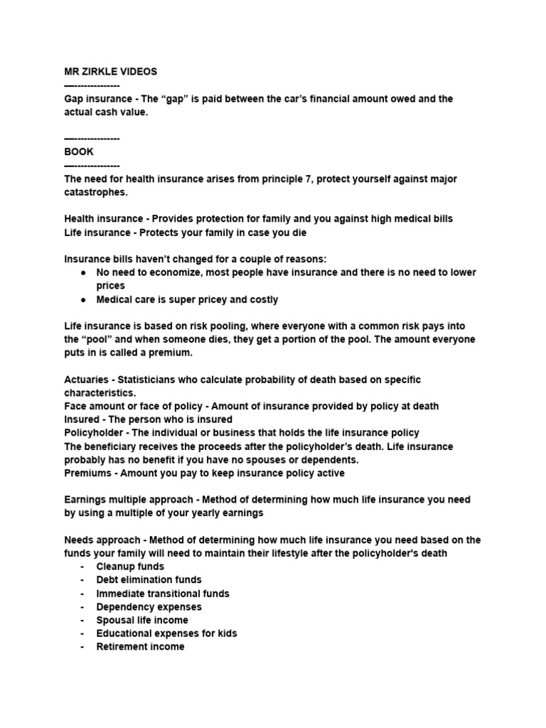 Module 19 Notes Econ | PDF | Cost Of Living | Life Insurance