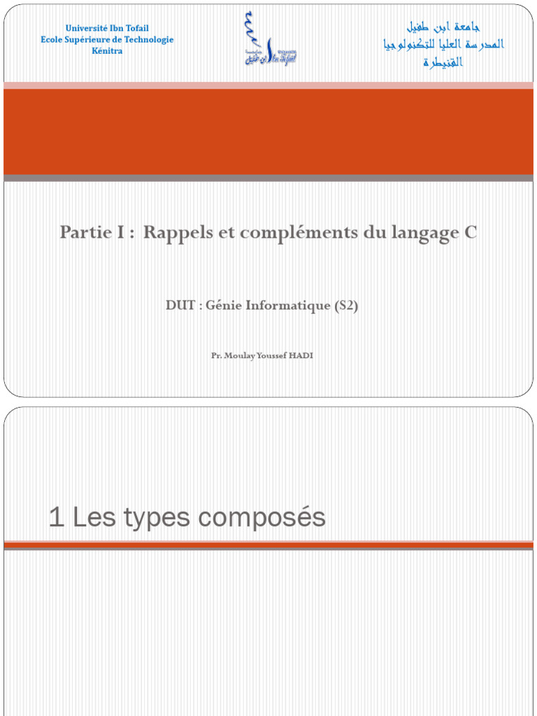 Partie I | PDF | Pointeur (programmation) | Données informatiques