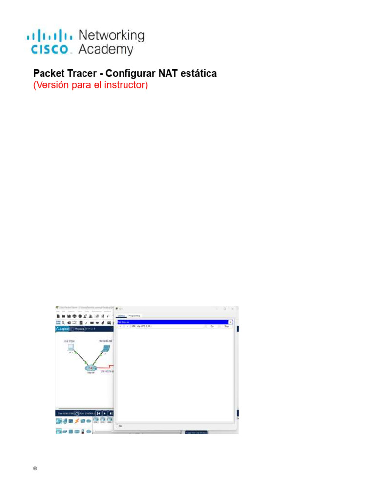 6.4.5 Packet Tracer - Configure Static NAT - ILM | PDF | Protocolos de internet | Protocolos de ...