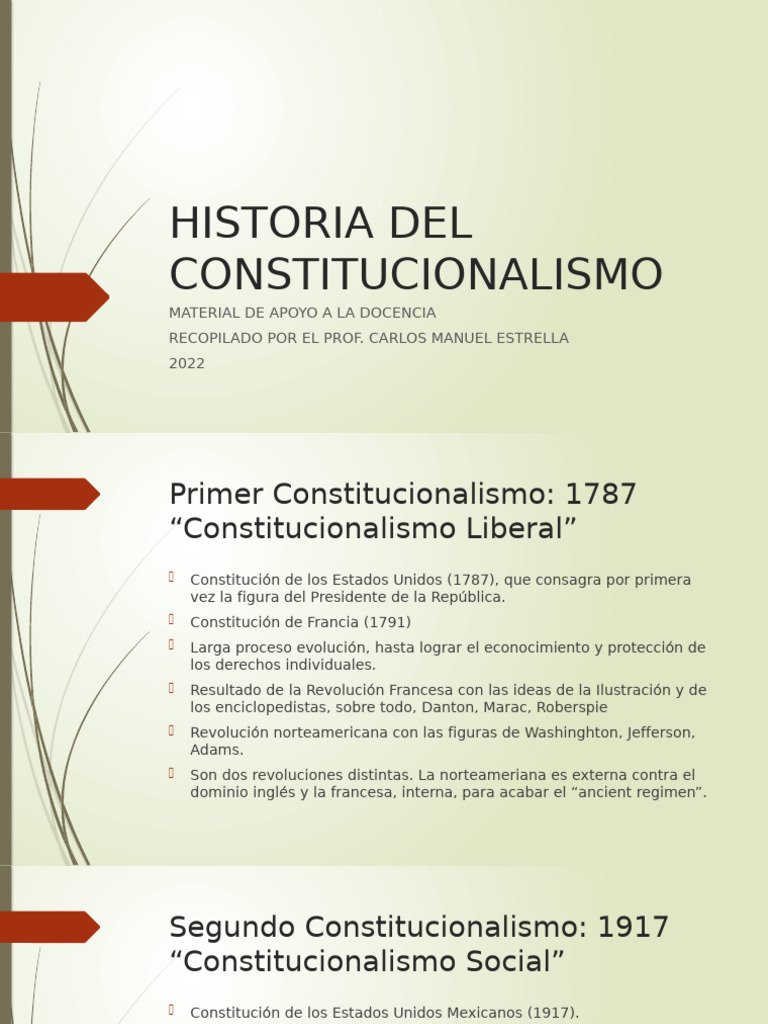 Láminas Historia Constitucionalismo | PDF | Constitución | República