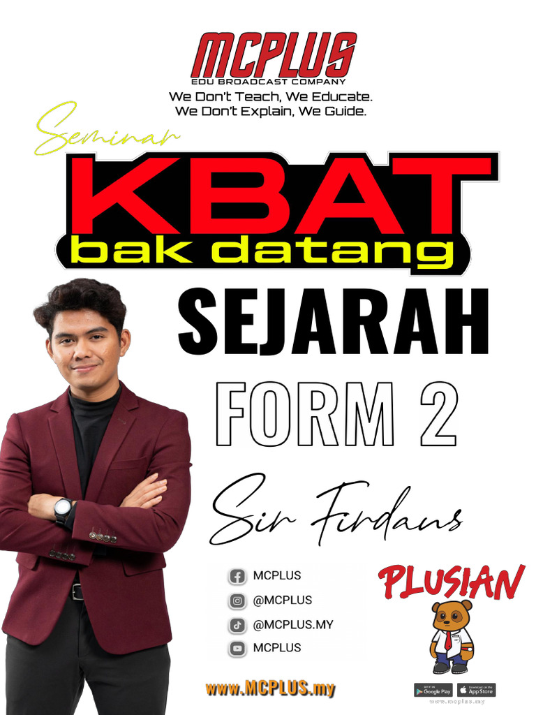 SEMINAR KBAT BAK DATANG FORM 2 SEJARAH SIR FIRDAUS 06.09.2024 - Firdaus Noh | PDF
