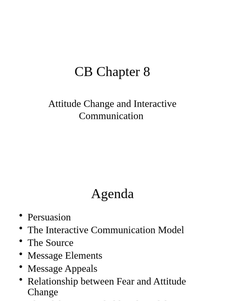 Attitude Change via Interactive Communication | PDF | Psychological ...
