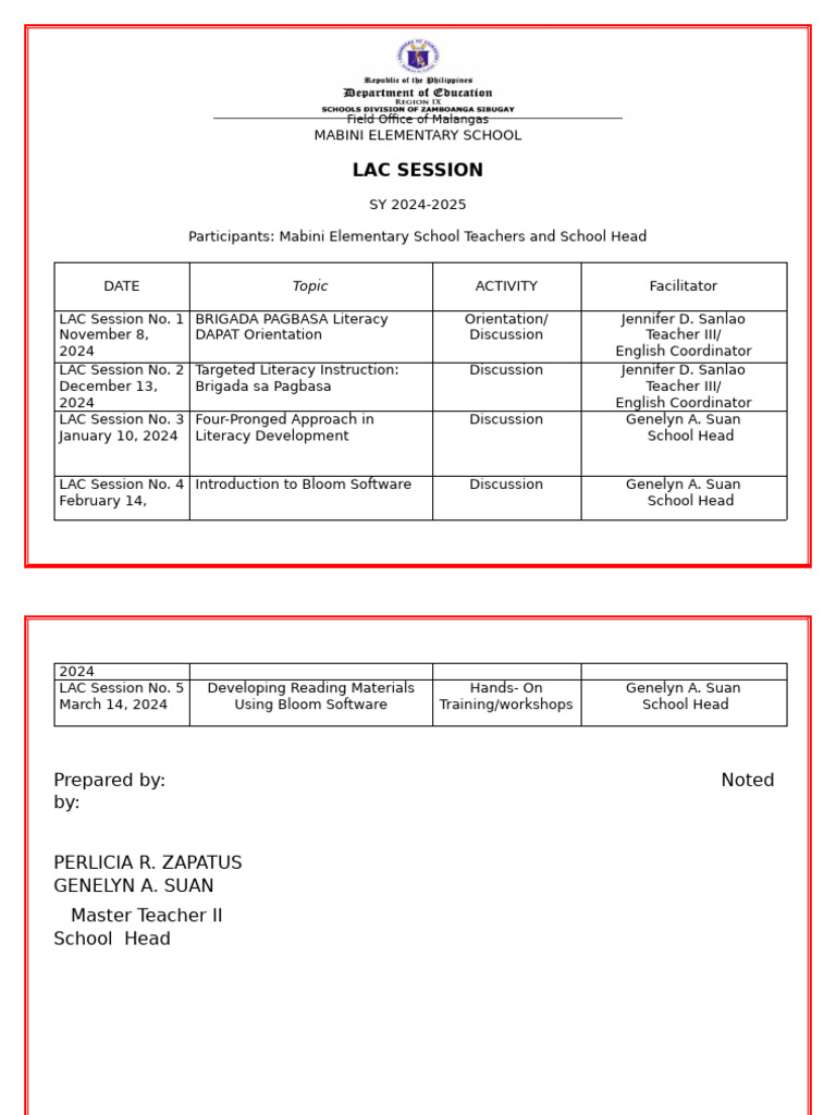 Lac Session 2024 2025 Pdf
