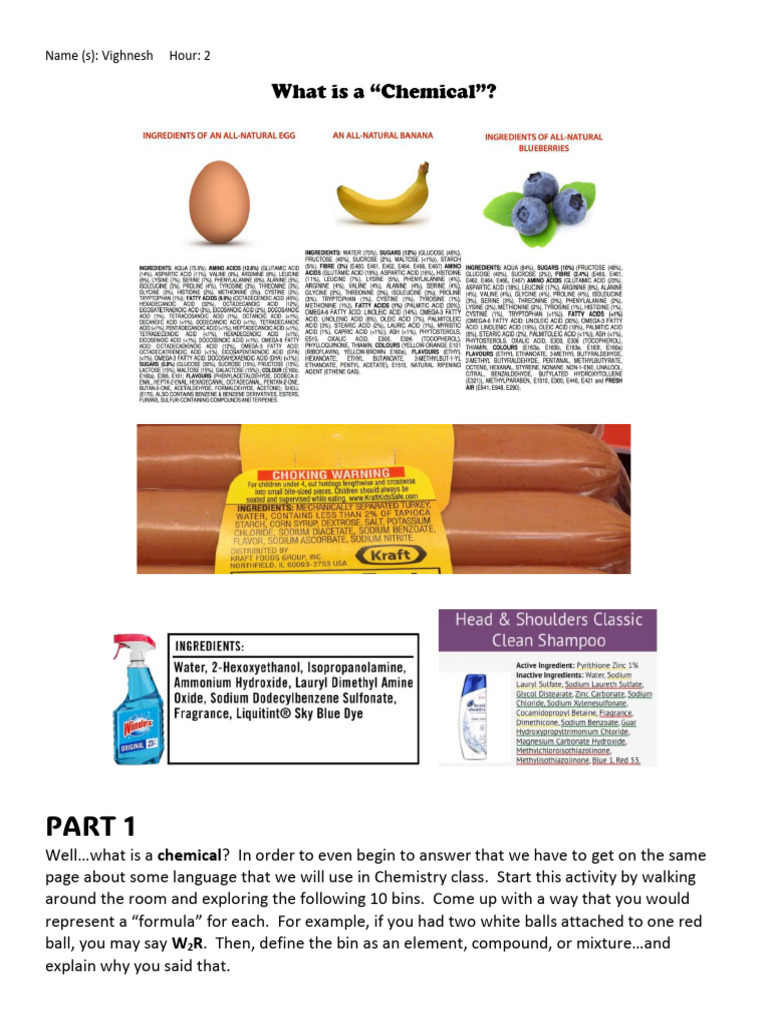 2 - What Is A Chemical | PDF | Chemical Substances | Chemical Compounds