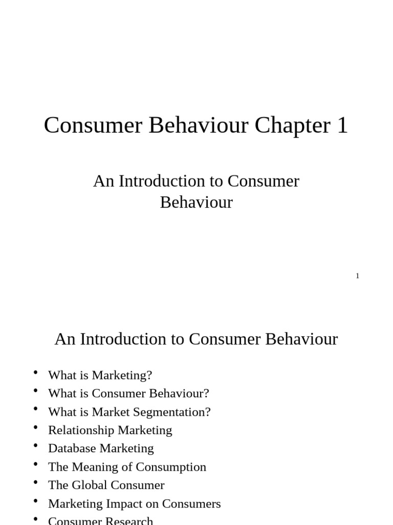Chapter 1 An Introduction To Consumer Behavior - Remote | PDF | Classical Conditioning ...