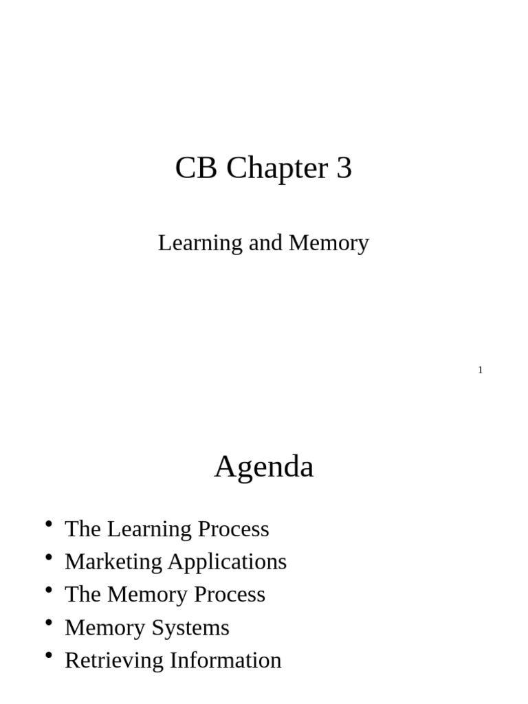 Learning and Memory in Marketing | PDF | Classical Conditioning ...