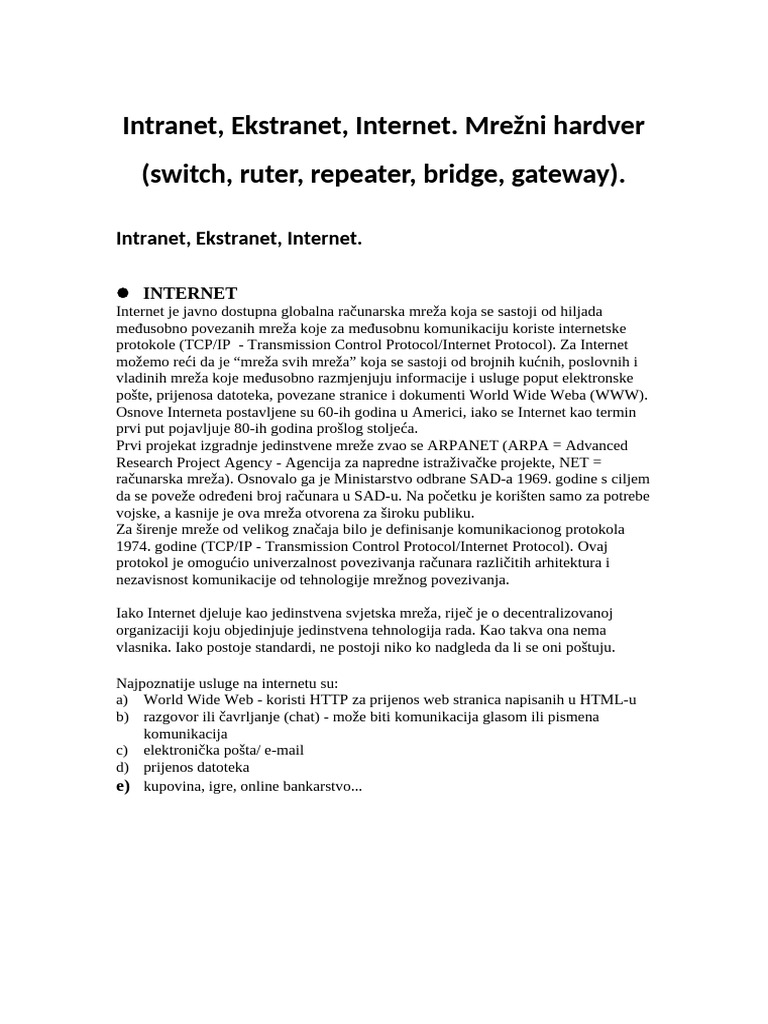 Racunarske Mreze | PDF