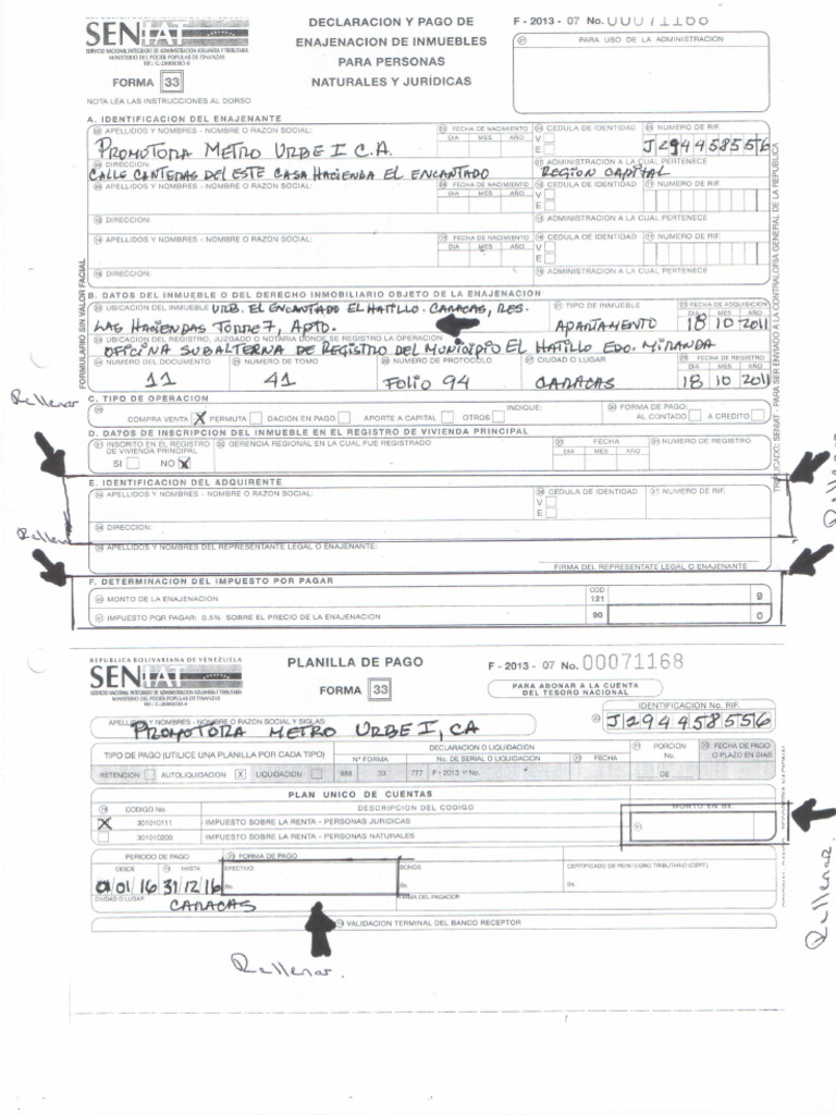 Forma 33 Modelo Torre 7 | PDF