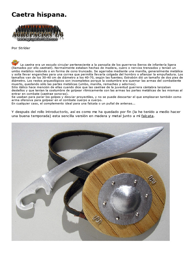 Construcción de una Caetra Ibérica | PDF | Proteger