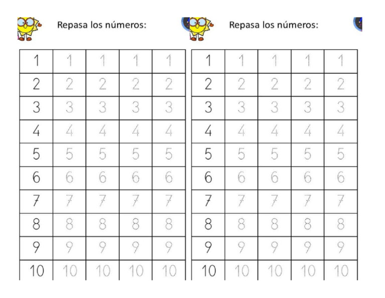 Numeros 1-10 | PDF