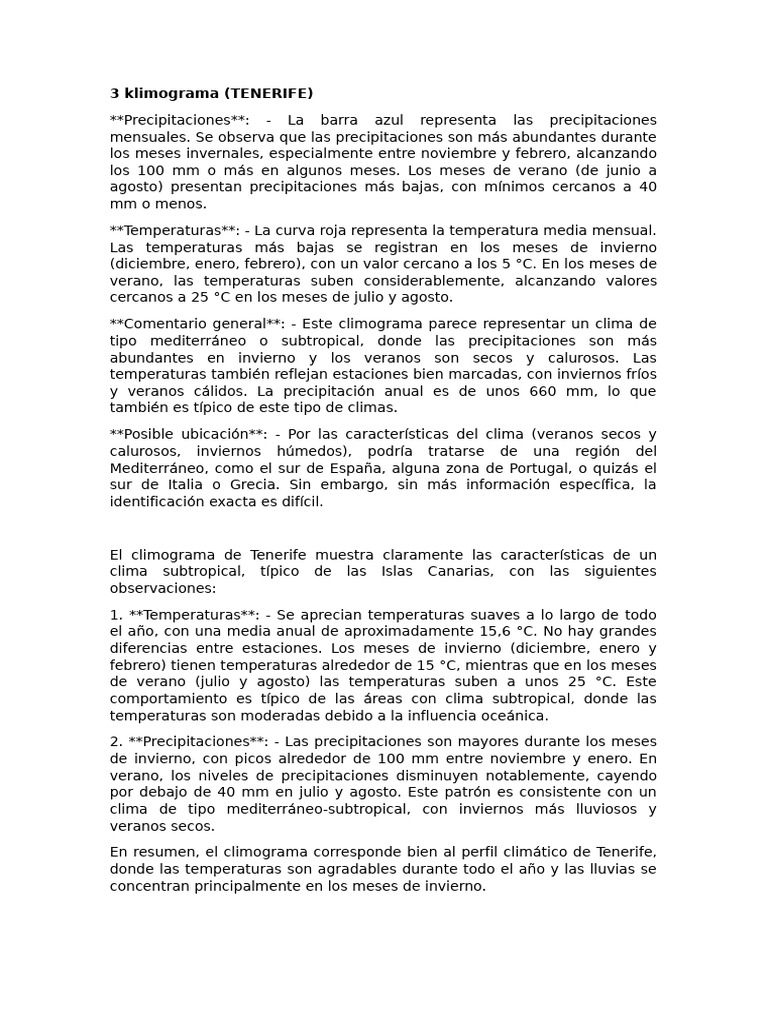 3 Klimograma | PDF | Clima | Precipitación
