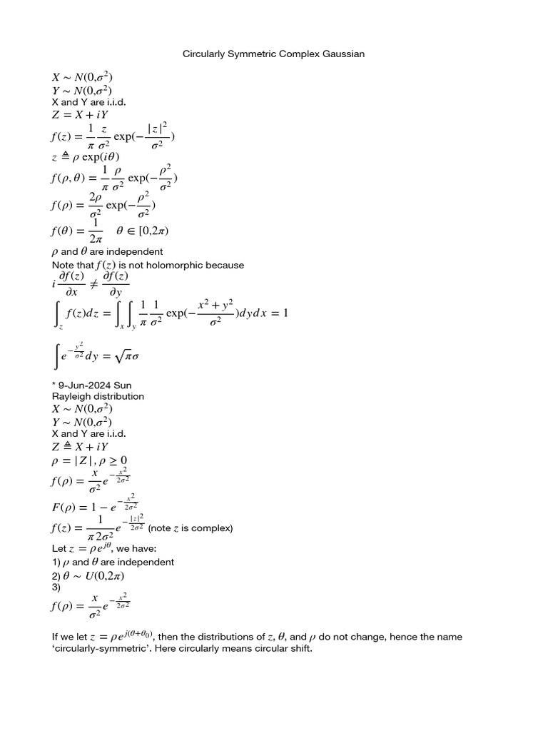 complex gaussian | PDF