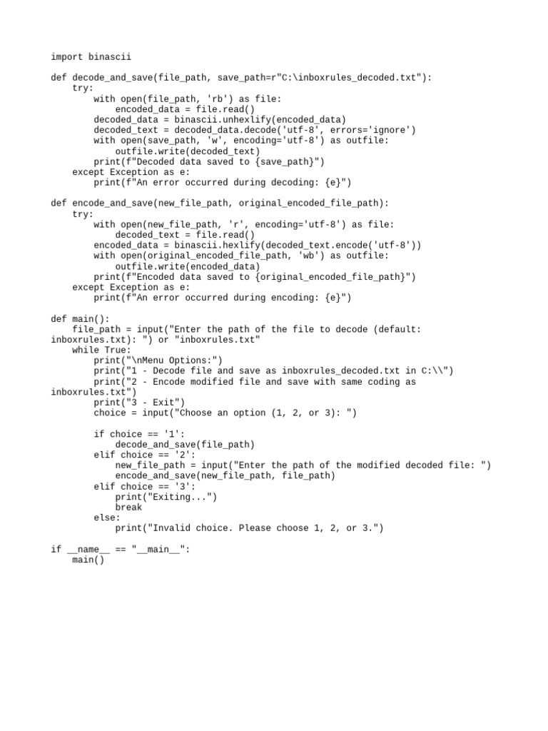 File Encoding and Decoding Guide | PDF